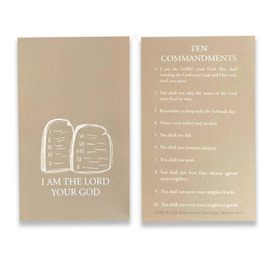 Ten Commandments Prayer Card | St. Patrick's Guild