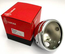 Genuine 5-3/4" Lucas Classic Chrome Headlamp Shell and Rim. - Classic ...