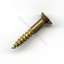 7G x 3/4" Wood Screw Csk Slot Brass - Classic Fasteners