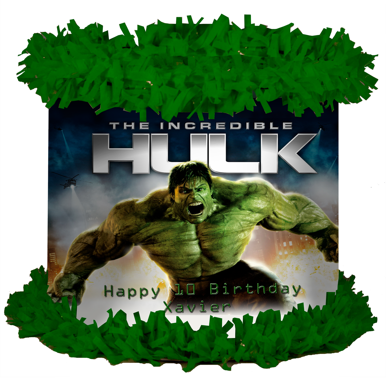The Incredible Hulk Personalized Pinata | worldofpinatas.com