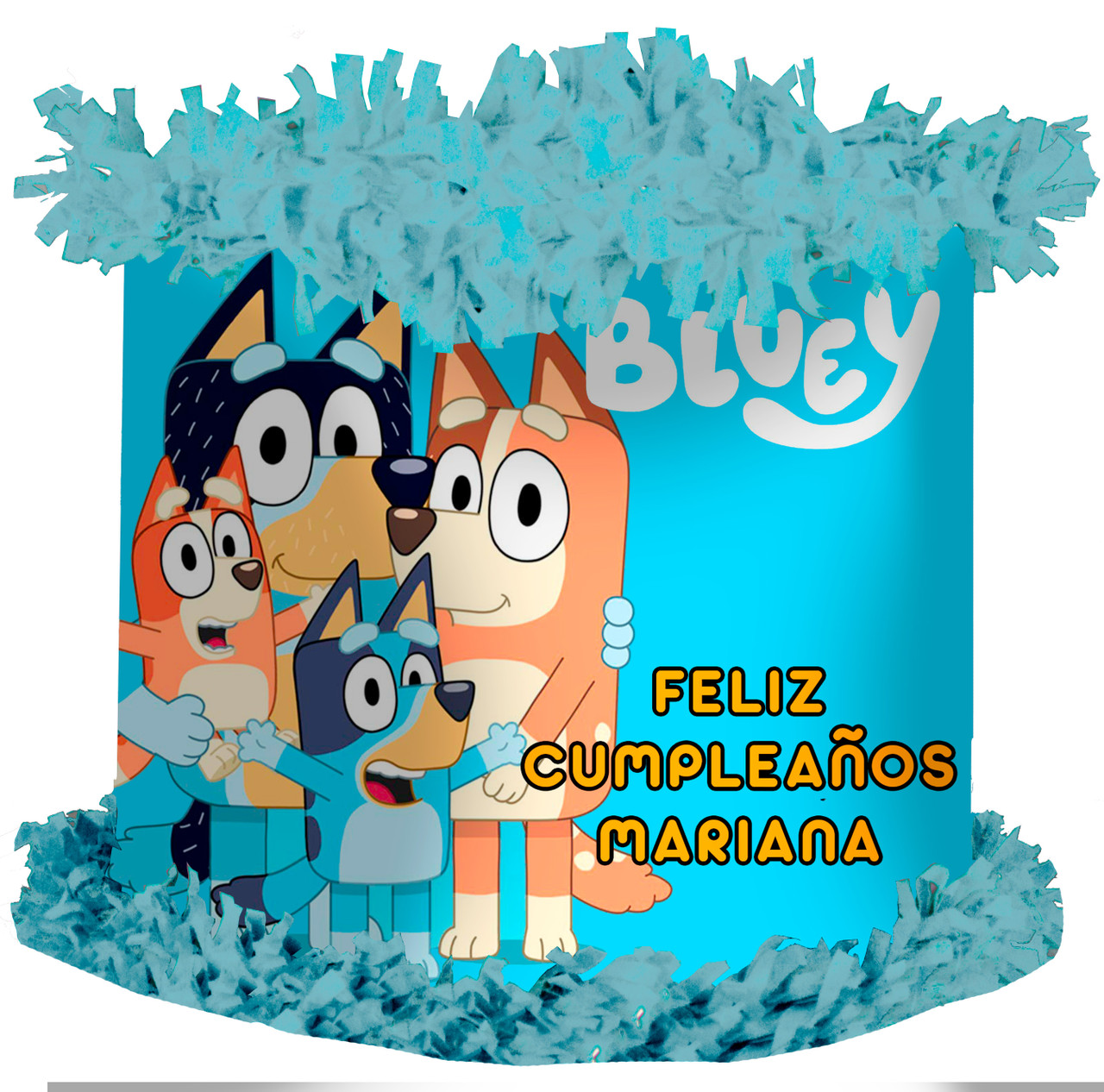 Bluey Personalized Piñata | Custom Birthday Party Piñata for Kids