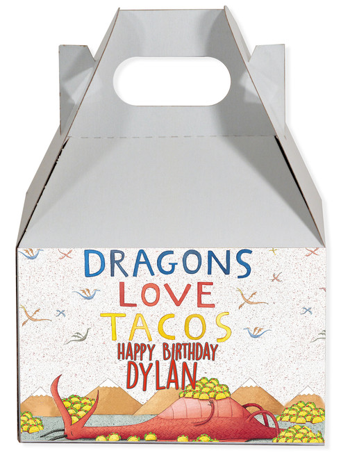 Dragons Love Tacos personalized water bottle labels – worldofpinatas.com