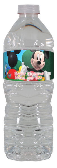 Mickey Mouse personalized water bottle labels – worldofpinatas.com