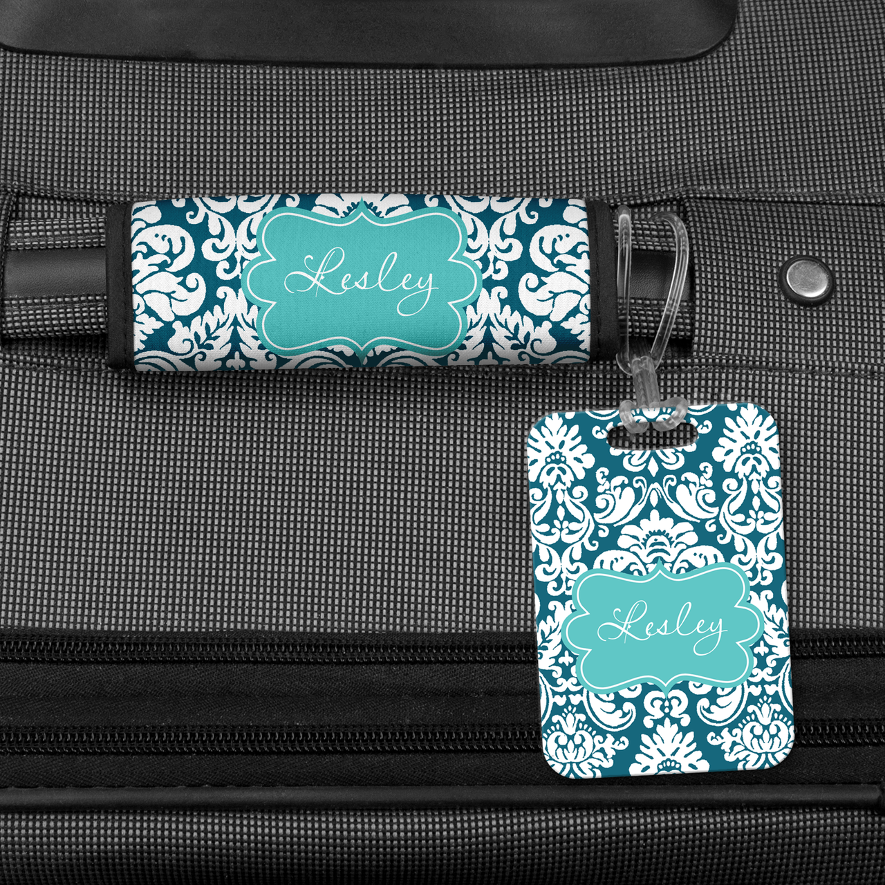 Antique Pattern Personalized Luggage Set by Sweet Juniper Designs