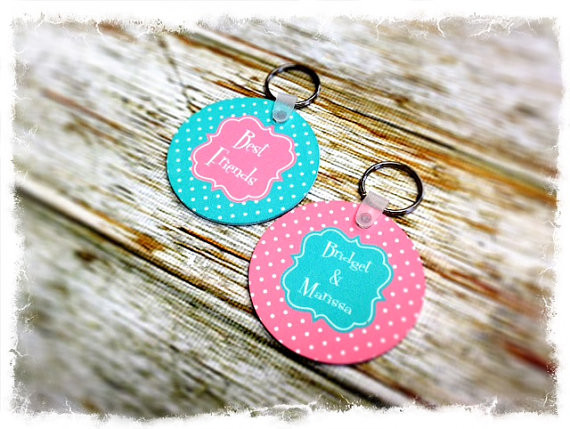 Monogram Round Key Chain by Sweet Juniper Designs