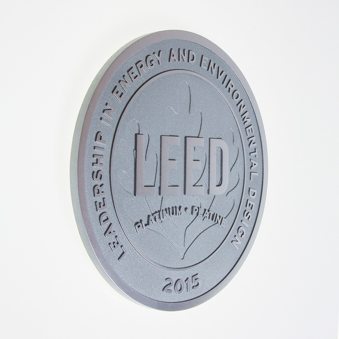 Premium LEED Plaque | Polished Aluminum | Canada