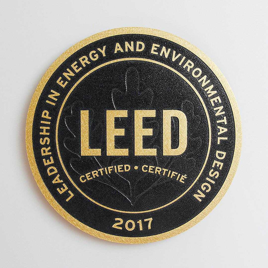 Premium LEED Plaque | Brushed Bronze | Canada