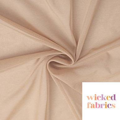 Wicked Fabrics: Power Net Mesh High Performance Knit in Beige ...