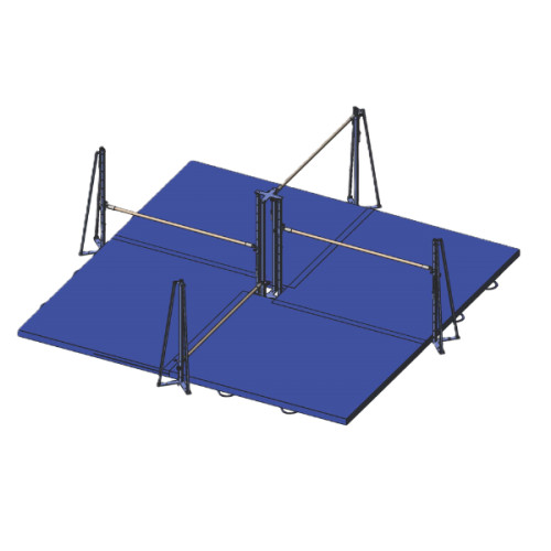 Complete Quad Bar System with both Rails & Mats - United Athletic ...