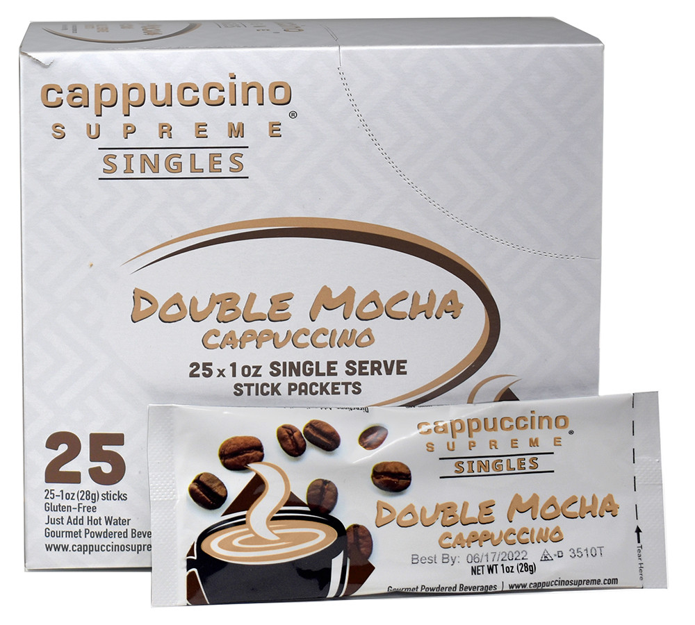 Double Mocha Single Serve Cappuccino Mix 25 x 1 Oz Sticks - Cappuccino ...