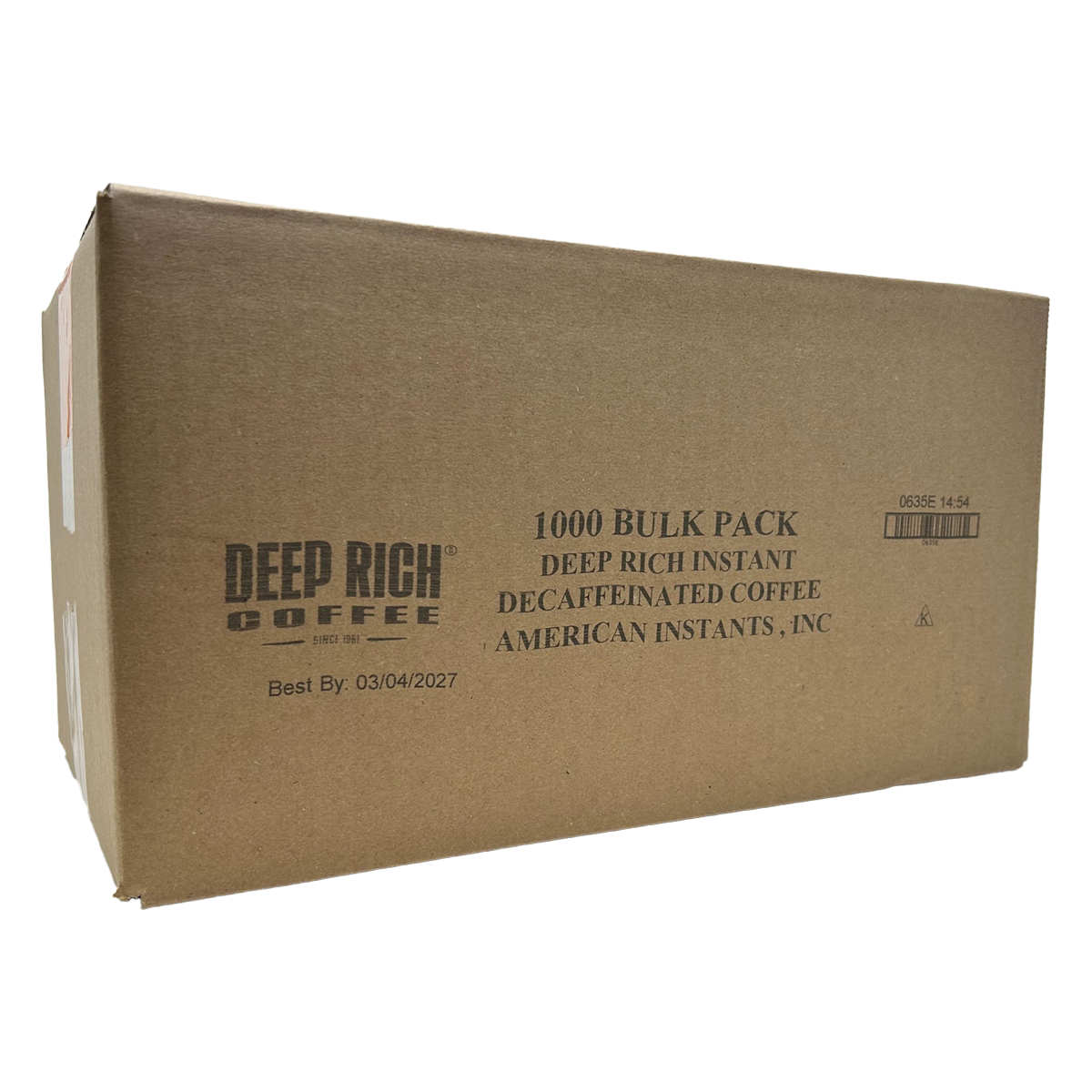 Deep Rich Decaf Instant Coffee 1000 Count Single Serve 1.4 gram Packets ...
