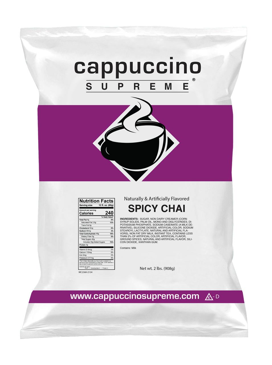 Spicy Chai Mix 2 Lb. Bag - Cappuccino Supreme