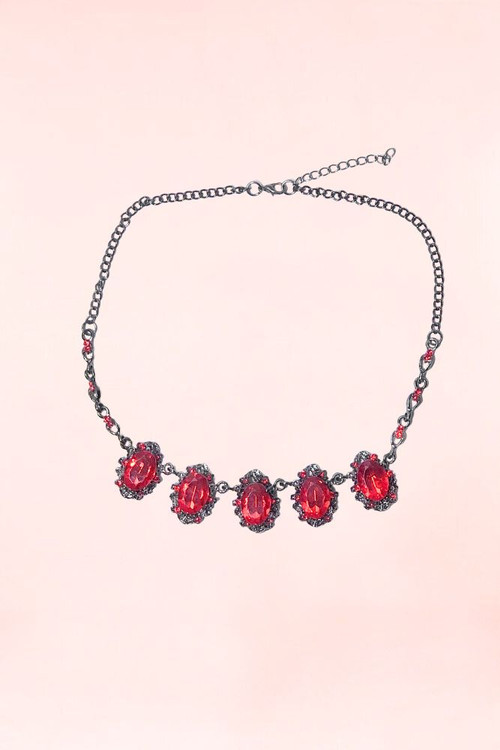 Scarlett Ruby Red Gem Necklace -LuckyDoll PH