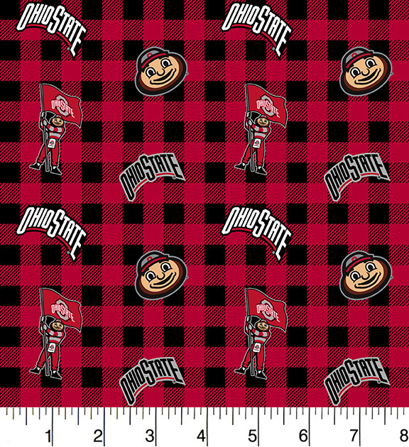 The Ohio State University college buckeyes cotton fabric quilting ...