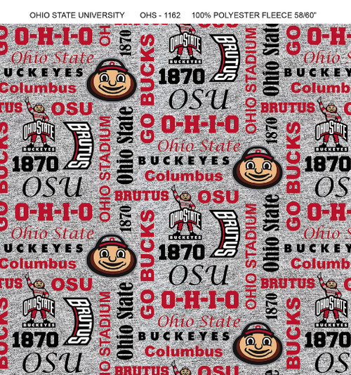 Ohio State Fabric Store | Ohio State Fleece Fabric | Ohio State Cotton ...