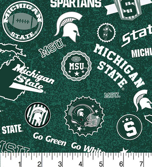 Michigan State Fabric Store | Michigan State Fleece Fabric | Michigan ...