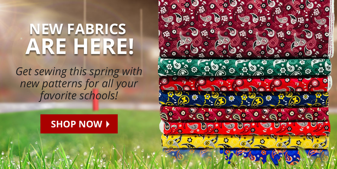 College Team Fabric | Collegiate Cotton Fleece | University Ribbon Prints