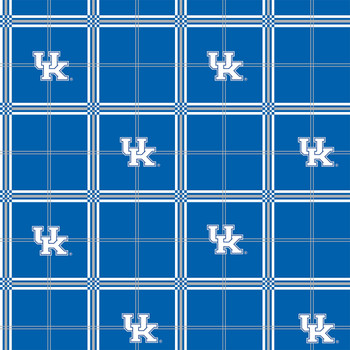 University of Kentucky Cotton Fabric Plaid Flannel Pattern