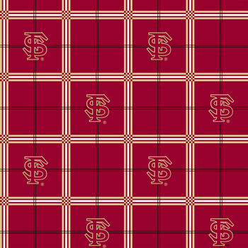 Florida State University Cotton Fabric Plaid Flannel Pattern