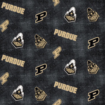 Purdue Cotton Fabric Distressed Logo Flannel Pattern | Free Shipping