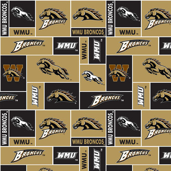 Western Michigan University WMU Broncos Geometric Fleece Fabric ...