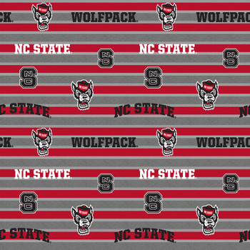 North Carolina State University Wolfpack Polo Stripe Fleece Fabric ...