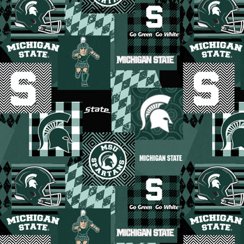 Officially Licensed Michigan State University Minky Fabric with ...