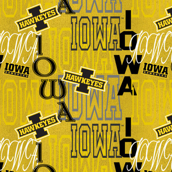 Official Licensed University of Iowa Cotton Quilting Fabric-Iowa ...