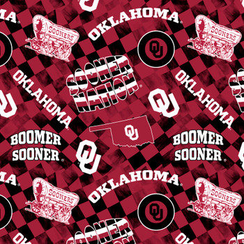 Official Licensed University of Oklahoma Cotton Quilting Fabric ...