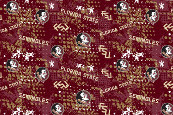 Florida State Cotton Fabric Splatter Pattern | Free Shipping
