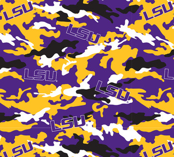 Louisiana State Fleece Fabric Camouflage Design | Free Shipping