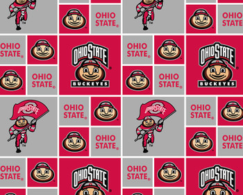 Ohio State University Cotton Fabric Geometric Pattern | Free Shipping