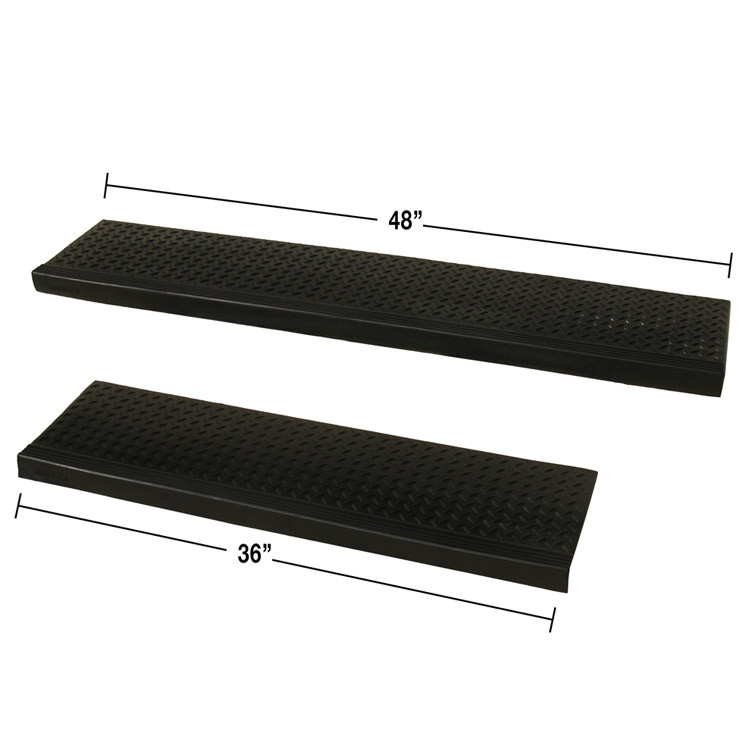 "Diamond-Plate Commercial" Rubber Stair Treads - (6 Packs)