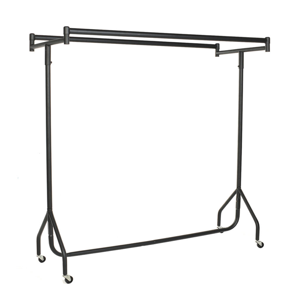 Parallel Black Heavy-Duty Clothes Rail - Choice of 3 ft to 6 ft widths