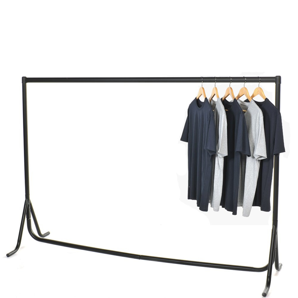 Fishtail Black Heavy-Duty Clothes Rail - Choice of 3 ft to 6 ft widths