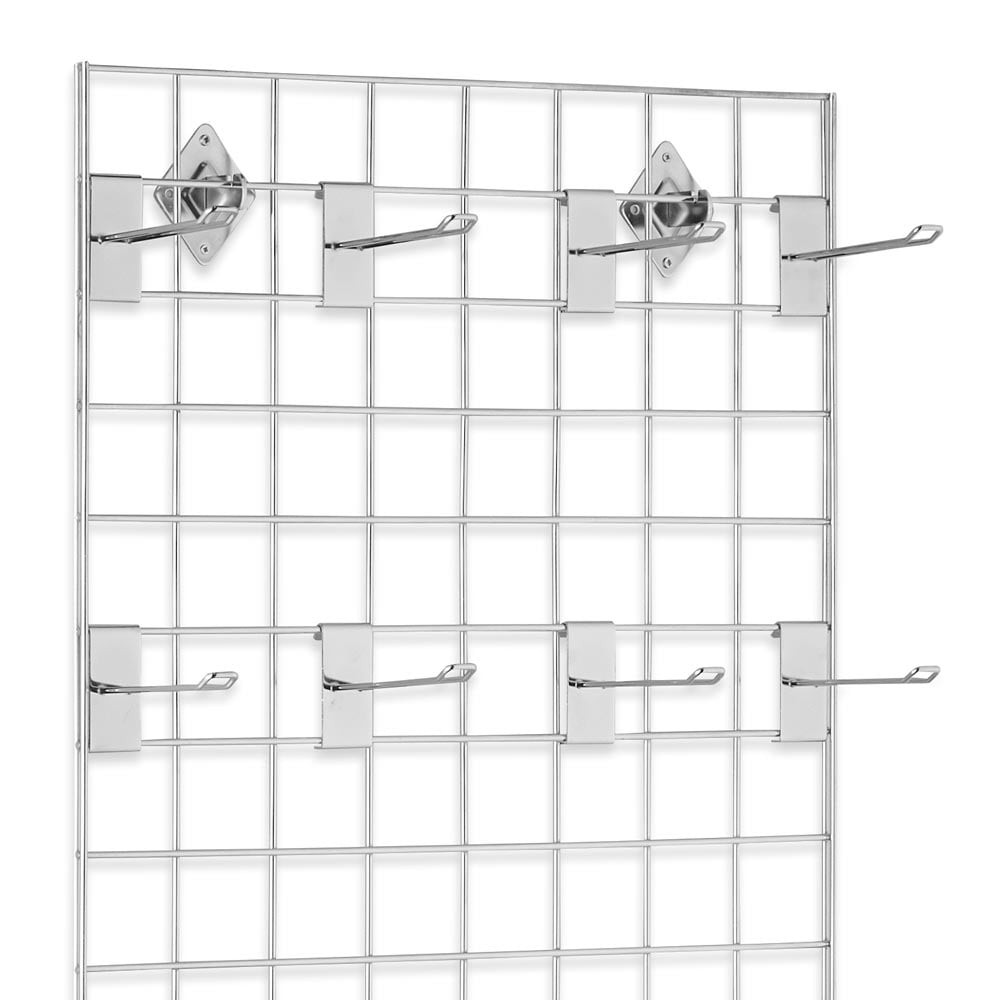 5ft Wall-Mounted Grid Mesh Display Bundle with 20 x Eurohooks - H1520 x ...