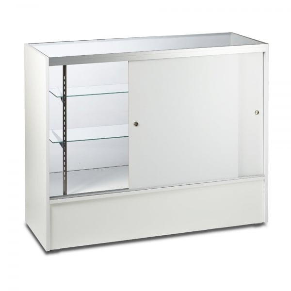 White Shop Counter With 3/4 Glass Display and Till Unit Bundle ...