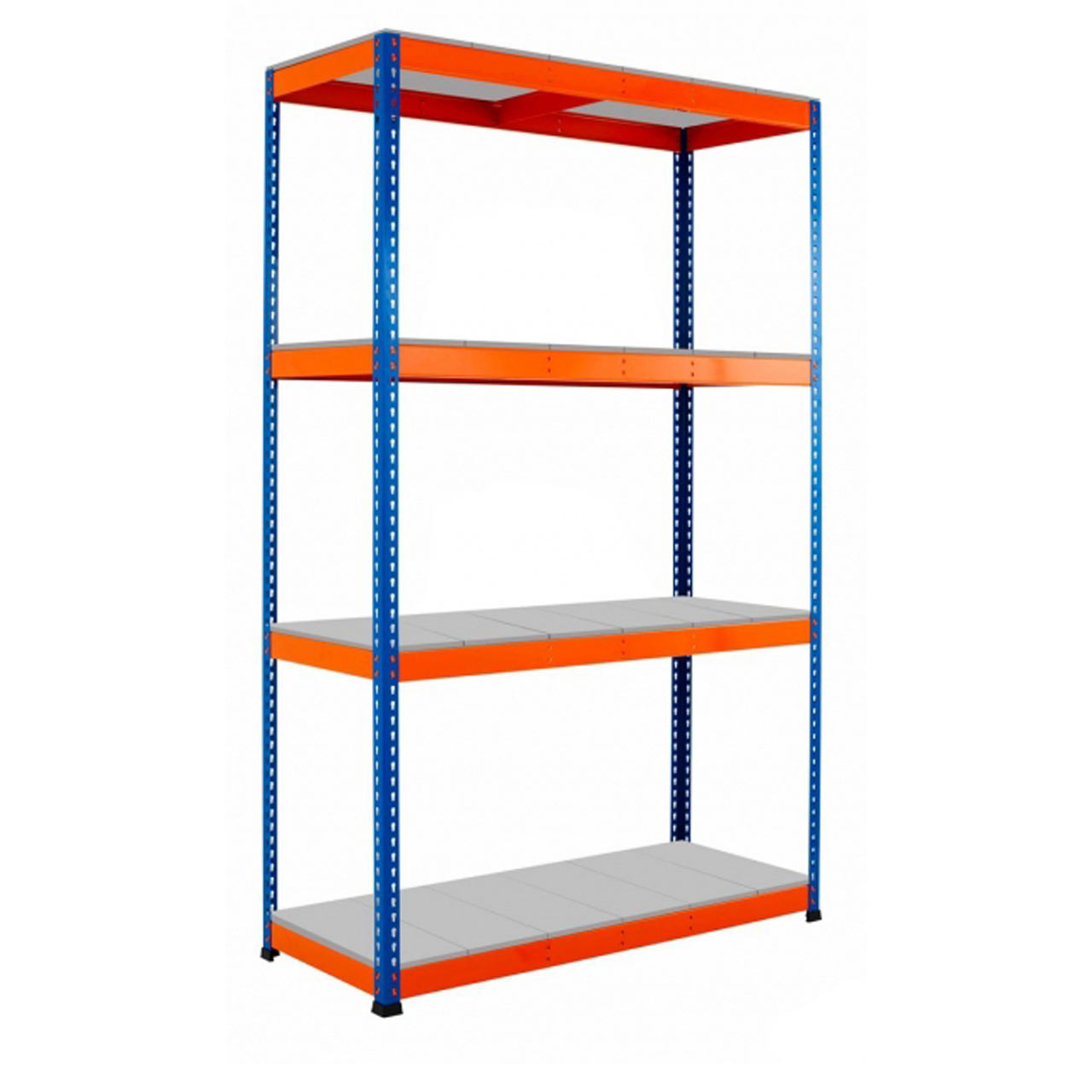 Blue & Orange Heavy Duty Warehouse Shelving Unit With Steel Shelves ...