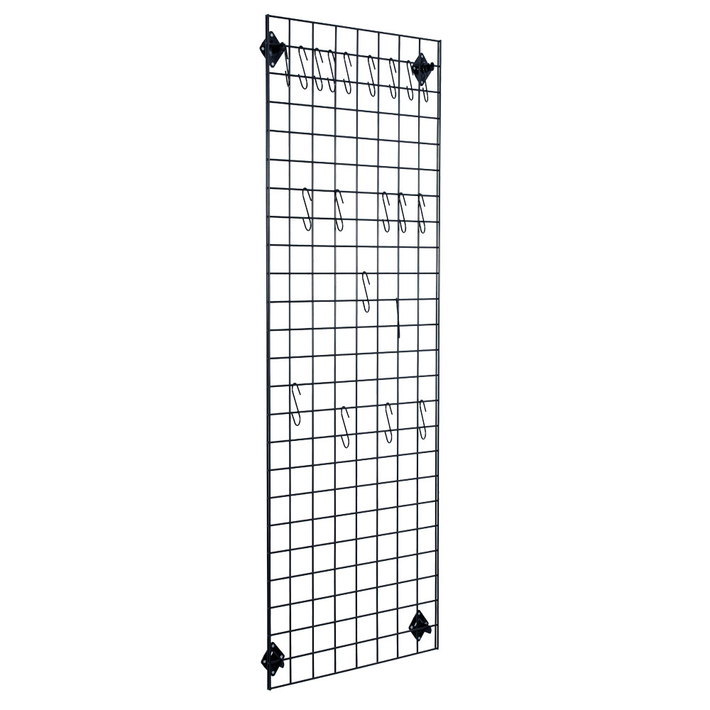 6ft Wall-Mounted Grid Mesh Display Bundle with 20 x S-hooks - H1830 x ...