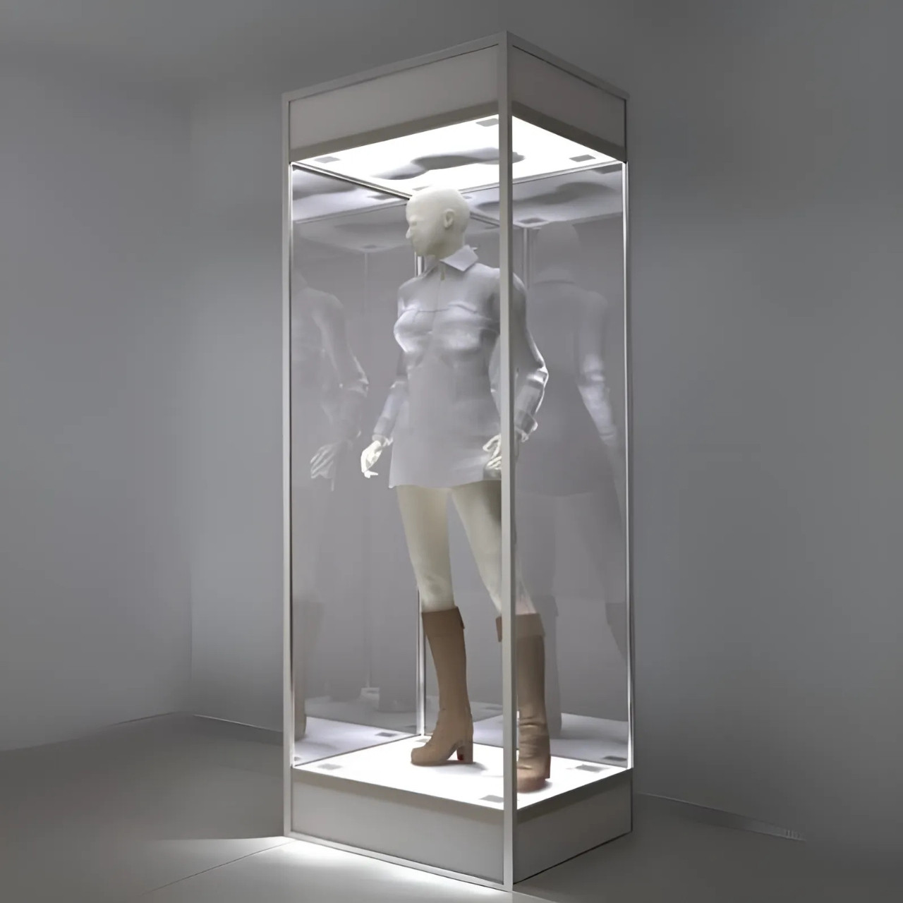 Single Mannequin Display Case – Secure Showcase for Retail, Museums ...