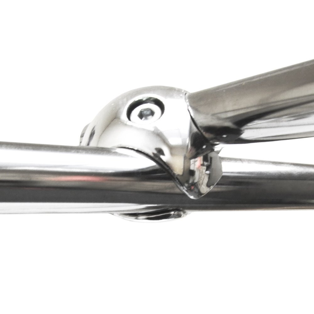 Chrome 2-Way Circular Clamp for ø25mm Chrome Tube Rail - Outer-diameter ...
