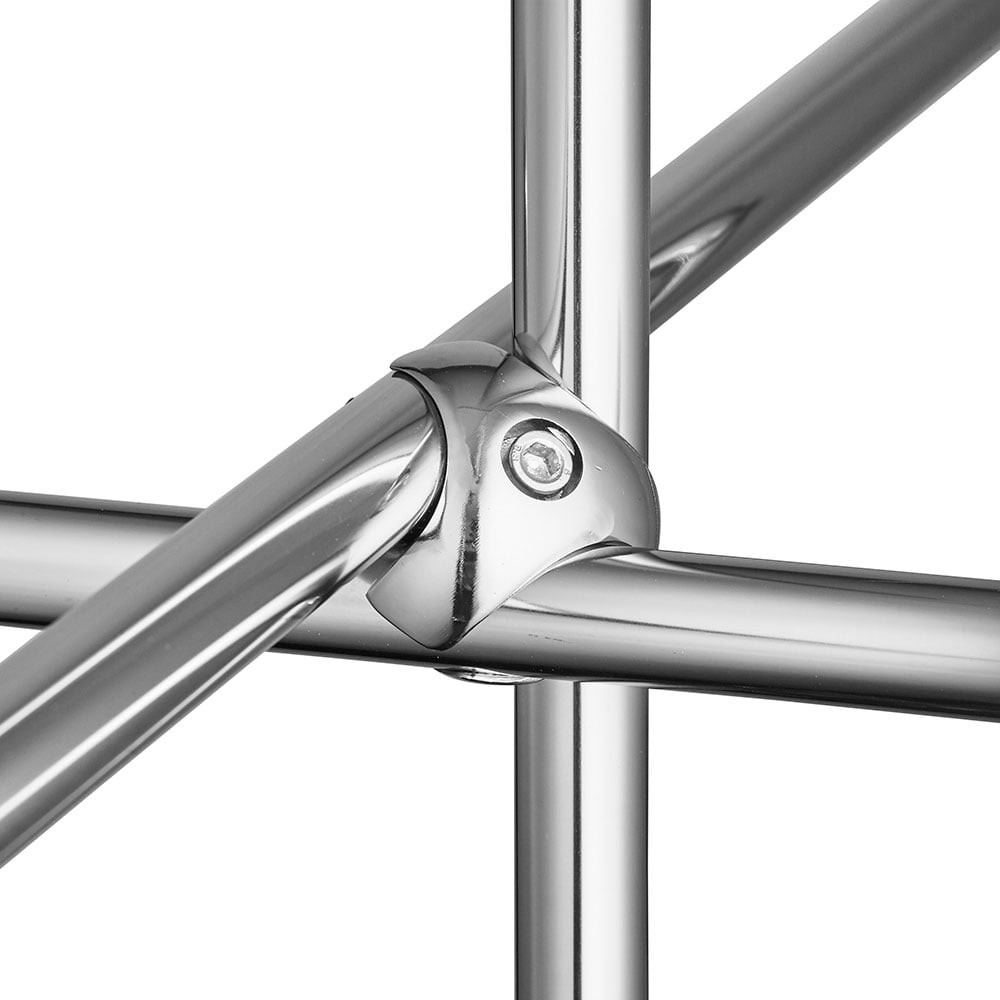 Chrome 3-Way Circular Clamp for ø25mm Chrome Tube Rail - Outer-diameter ...