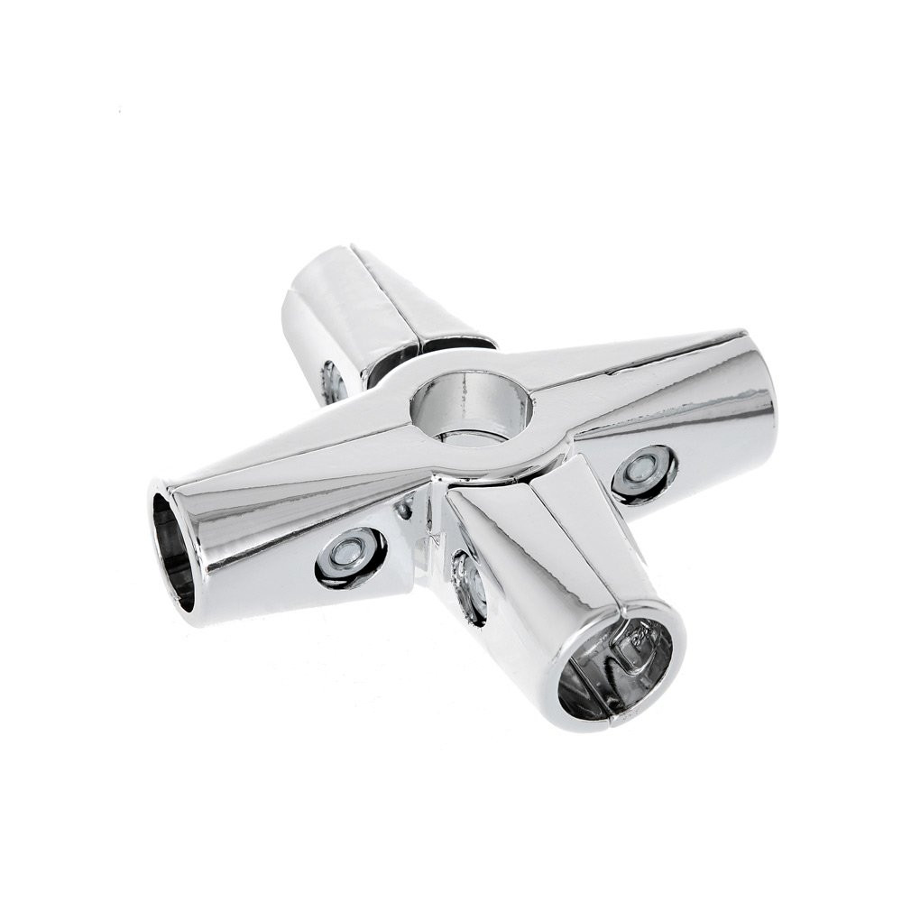 Chrome Premium 6-Way Adjustable Clamp for ø25mm Chrome Tube Rail - H33 ...