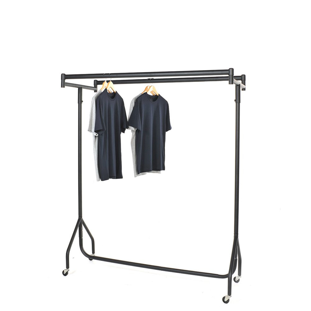 Parallel Black Heavy-Duty Clothes Rail - Choice of 3 ft to 6 ft widths
