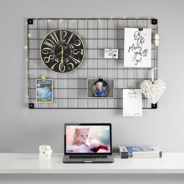 5 x Black Grid Mesh Panels - Built-in Wall Brackets - Money saving ...