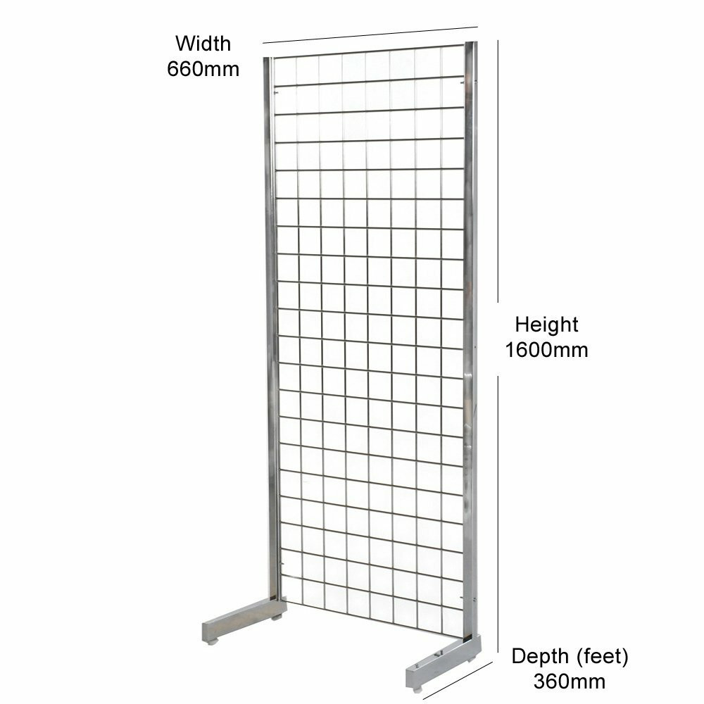 5ft Gridwall Mesh Heavy-Duty Single Sided Stand - H1600 x W660 x D360mm