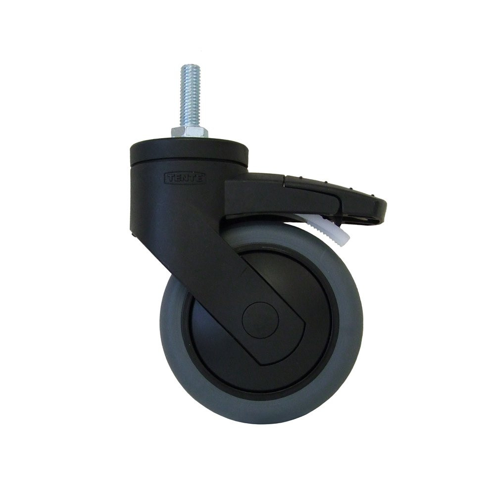 Pack of 4 Heavy Duty Castor Wheels for Chrome Wire Shelving - ø75mm ...