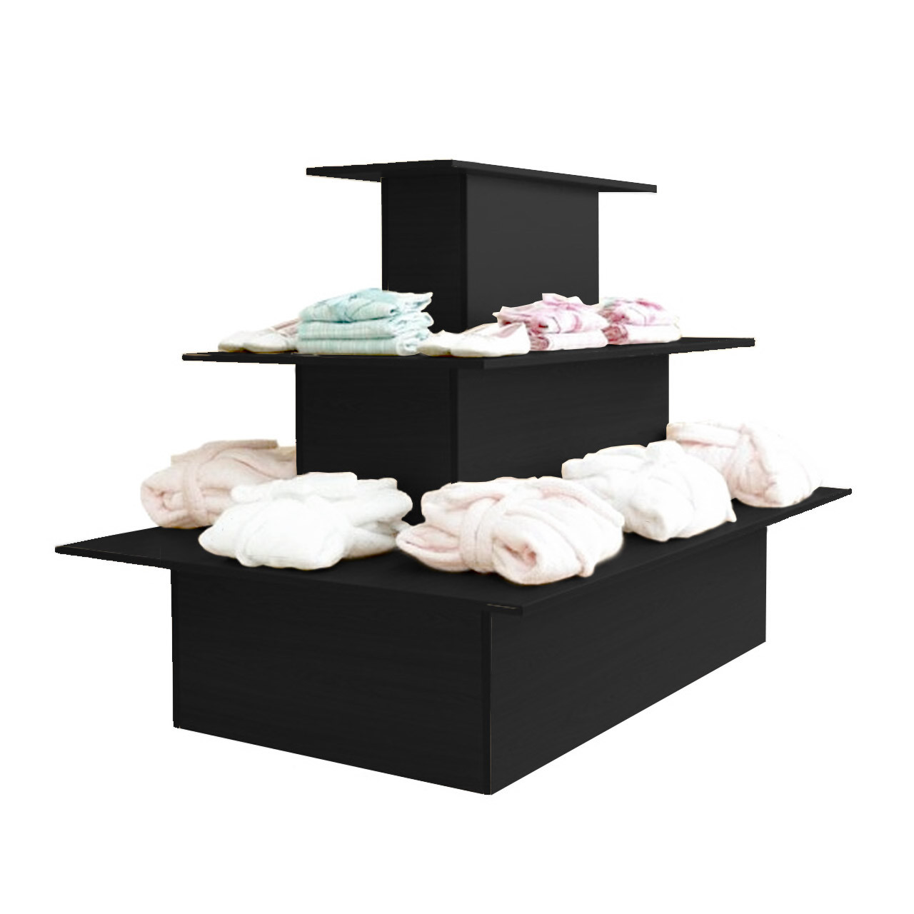 3 Shelf Display Island -Rectangle - Aura Range - Choice of various colours