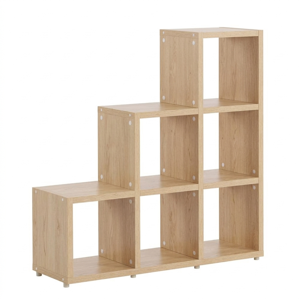 Cube Shelving Display & Storage - Stacked 3, 2, 1 - H1120 x W1100 x D330mm