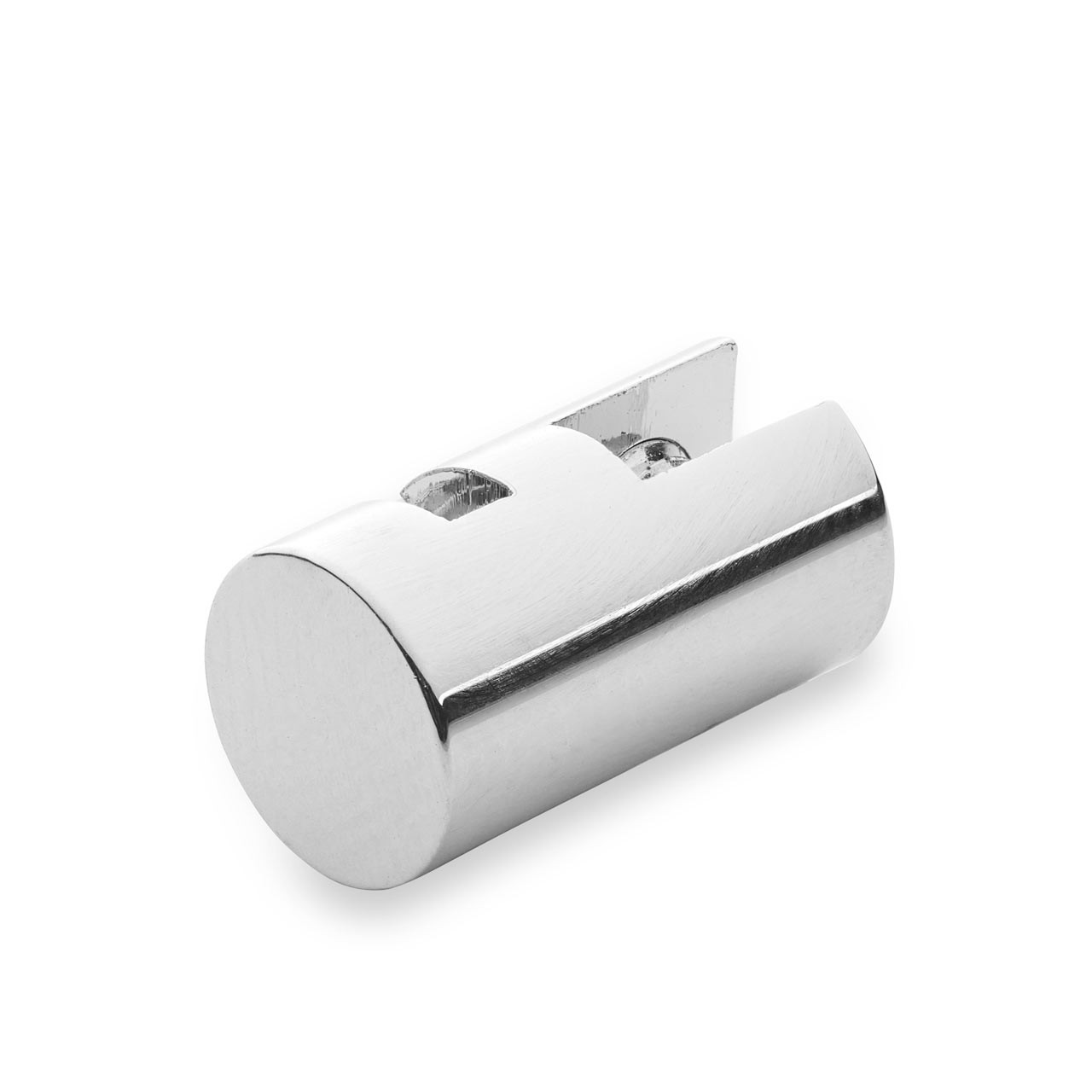 Chrome Single Panel Clip - 3mm Capacity - L13 x Dia 7mm